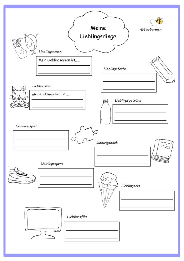 Free German Worksheets for Children | Bee Bilingual