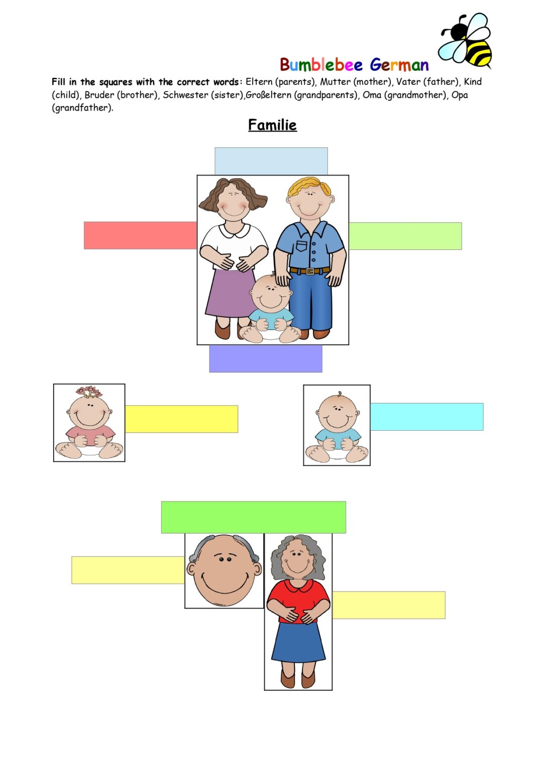 Free German Worksheets for Children | Bee Bilingual