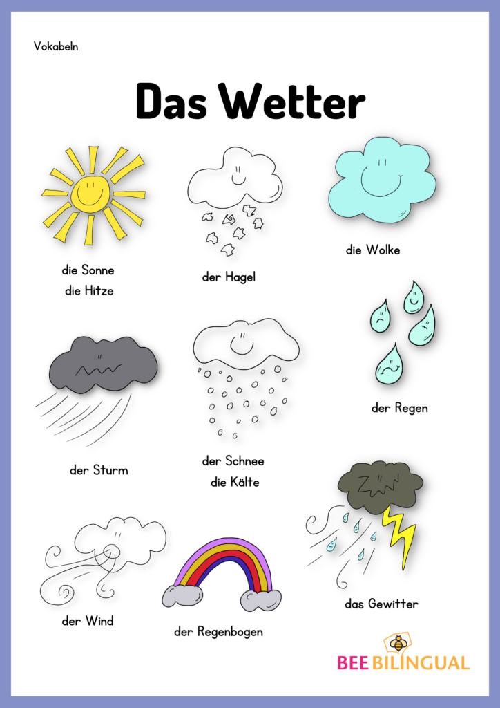 Free German Worksheets for Children | Bee Bilingual
